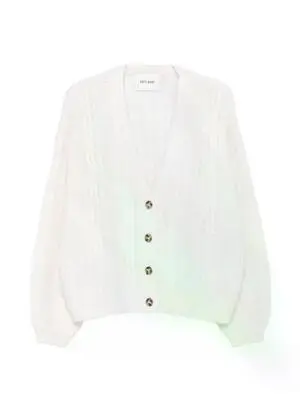 Soft Goat Buttoned Cardigan - White