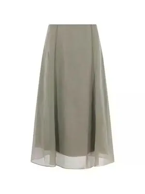 Brunello Cucinelli A-line Midi Skirt - Green