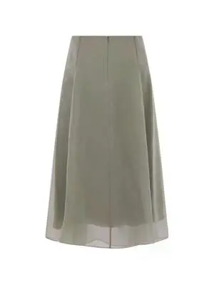 Brunello Cucinelli A-line Midi Skirt - Green