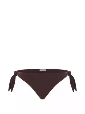 Brunello Cucinelli Tie-fastening Bikini Bottom - Brown