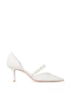 JIMMY CHOO Pearl Lace Pointed Pumps