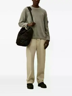 C.P. COMPANY Crew-neck Sweater With Patch Pocket - Grey