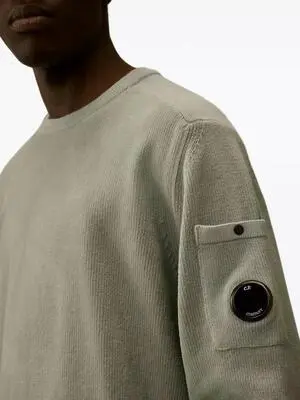 C.P. COMPANY Crew-neck Sweater With Patch Pocket - Grey