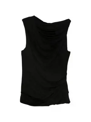 ENTIRE STUDIOS Draped Sleeveless Top - Black