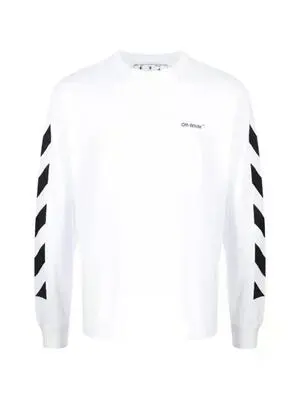 Off-White Diagonal Long-sleeve T-shirt - White