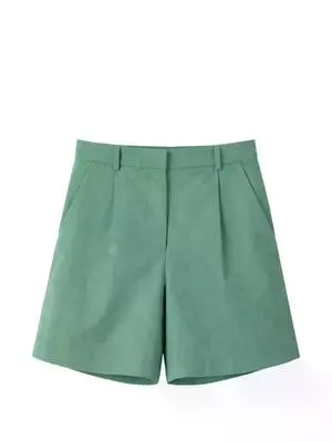 Max Mara Pleated Tailored Shorts - Green