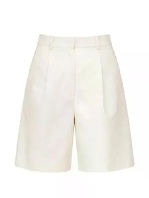 Max Mara Pleated Tailored Shorts - Neutrals