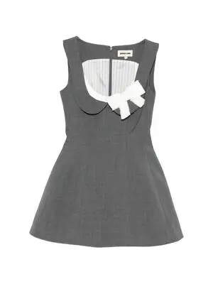 SHUSHU/TONG Side-bow Mini Dress - Grey