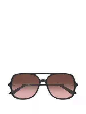Chloé Judy Pilot Sunglasses - Black