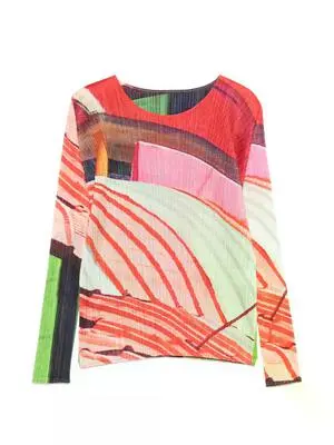 Issey Miyake Pleated T-shirt - Red
