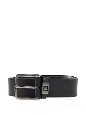 Fendi Ff-logo Buckle Belt - Black