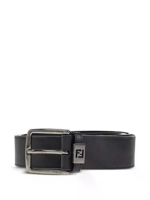 Fendi Ff-logo Buckle Belt - Black
