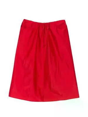 SAMUEL GUÌ YANG Drawstring A-line Skirt - Red
