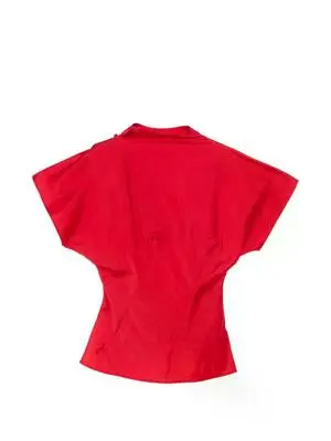 SAMUEL GUÌ YANG Draped Top - Red