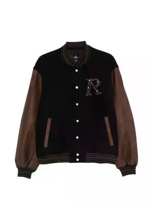 REPRESENT Logo-appliqué Bomber Jacket - Black