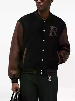 REPRESENT Logo Appliqué Bomber Jacket - Black