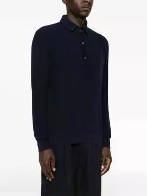 LARDINI Ribbed Polo Shirt