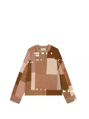 Eric Bompard Patchwork Ribbed Sweater - Neutrals