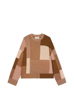 Eric Bompard Patchwork Ribbed Sweater - Neutrals