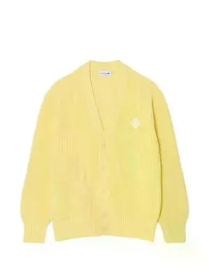 Lacoste V-neck Cardigan - Yellow