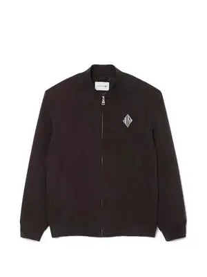 Lacoste Logo-patch Bomber Jacket - Brown