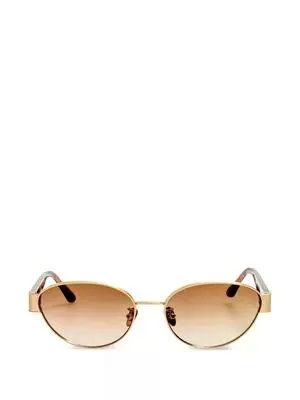 Linda Farrow Sheri Oval-frame Sunglasses - Gold
