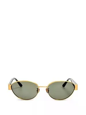 Linda Farrow Sheri Oval-frame Sunglasses - Gold