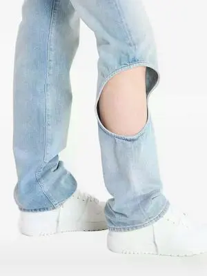 Off-White Cut-out Straight-leg Jeans