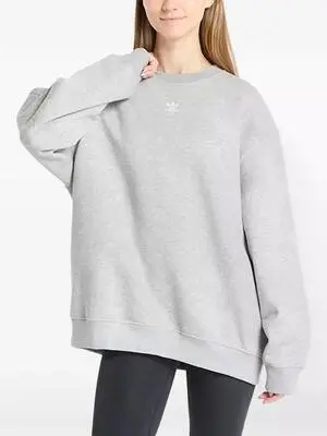 Adidas Crew-neck Long-sleeve Sweater - Grey