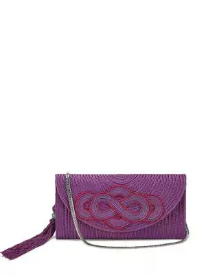 Shanghai Tang Tang Infinity Chinese-knot Clutch Bag - Purple