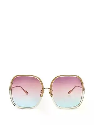 Linda Farrow Square Frame Sunglasses - Gold