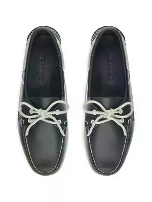 SEBAGO Leather Boat Shoes - Blue