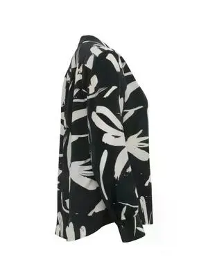 BOSS V-neck Floral Print Blouse