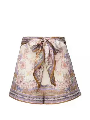 Zimmermann Luna Paisley-print Shorts - Neutrals