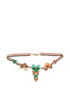 Missoni Floral Striped Necklace - Neutrals