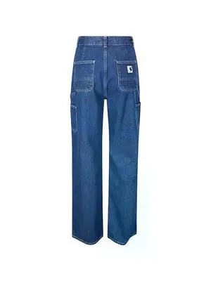 Carhartt Work In Progress Straight Leg Jeans With Tool Pockets - Blue