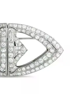 LB EXCLUSIVE Diamond And Platinum Eye-shape Brooch