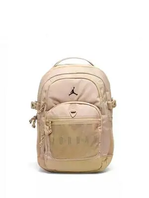 JORDAN Logo-detail Zip-fastening Backpack - Neutrals