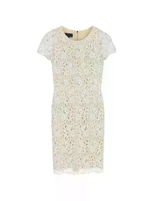 Burberry Lace Detailed Knee-length Midi Dress - White