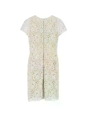 Burberry Lace Detailed Midi Dress - White
