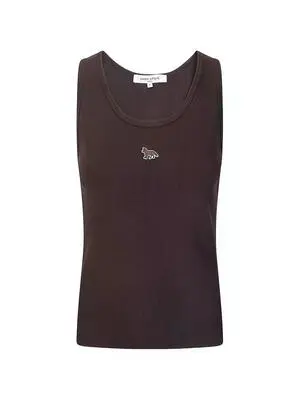 Maison Kitsuné Ribbed Tank Top - Brown