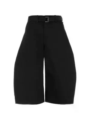 Sacai Cotton Bermuda Shorts - Black