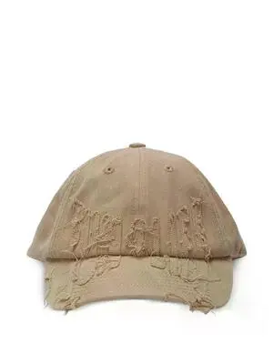 KAP COMPANY Frayed Print Baseball Cap - Neutrals