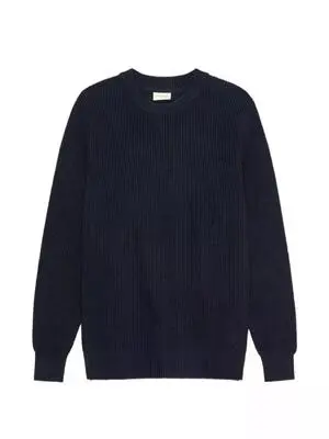 LES DEUX Gary Ribbed Crew-neck Sweater - Blue