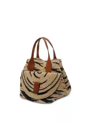 IBELIV Laza Ii External-pocket Tote Bag - Neutrals
