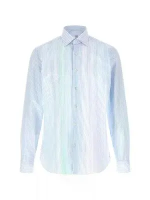 BORRIELLO NAPOLI Striped Buttoned Shirt - Blue