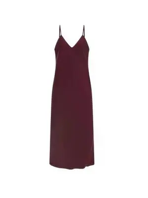 Norma Kamali V-neck Slip Dress - Red