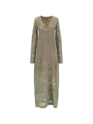 Brunello Cucinelli Sequin-embellishment Knitted Dress - Neutrals