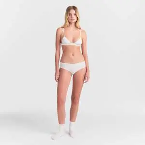 SKIMS Everyday Cotton Triangle Bralette Snow