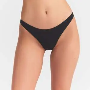 SKIMS Everyday Cotton Thong - Onyx
